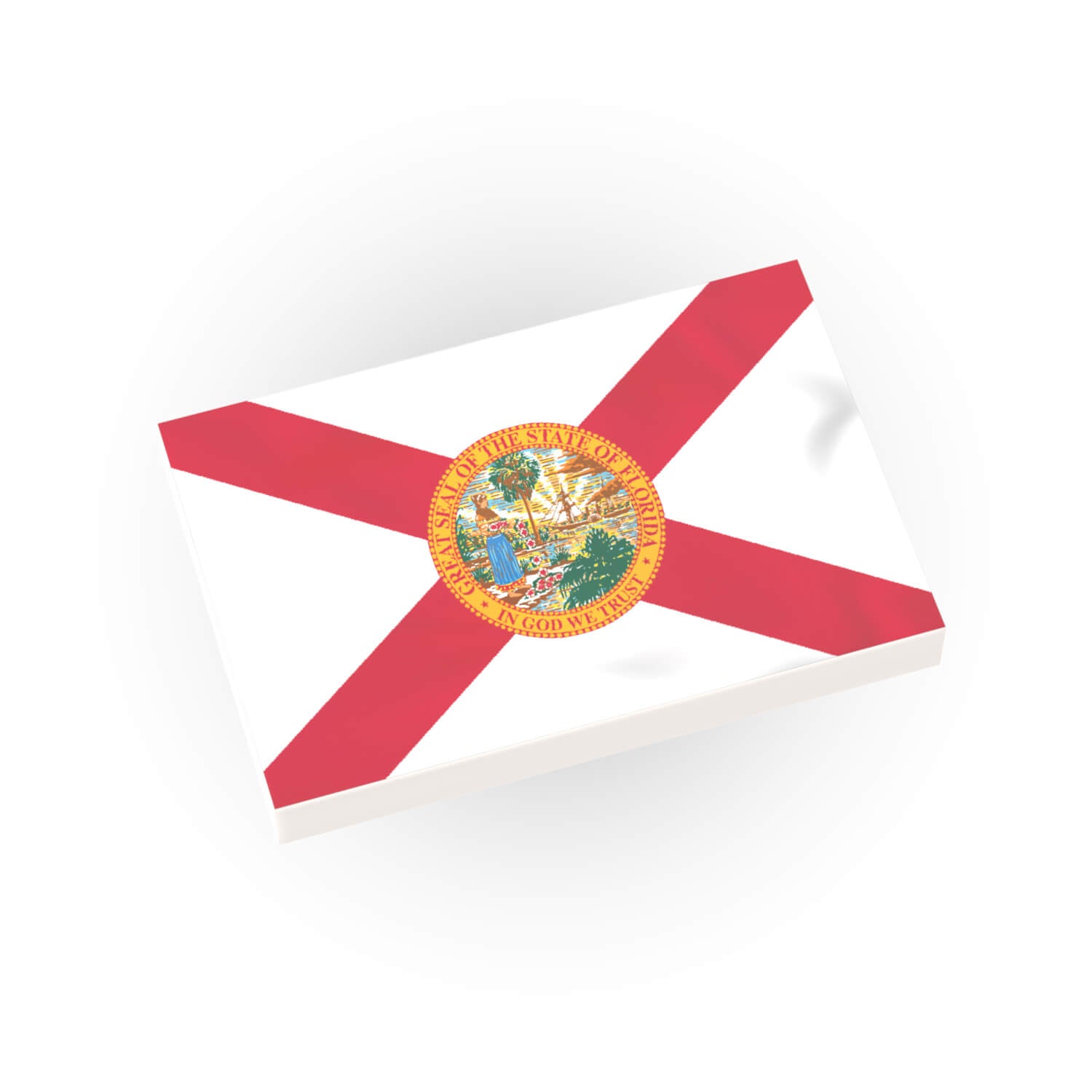 Florida State Flag - Custom Printed Lego - Lego MOC - 2x3 Tile