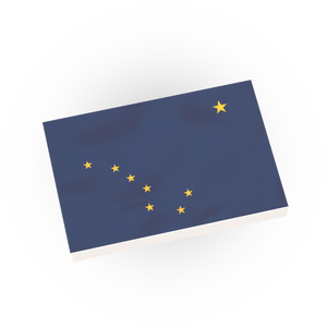 Alaska State Flag - Custom Printed - Made Using A LEGO® Tile