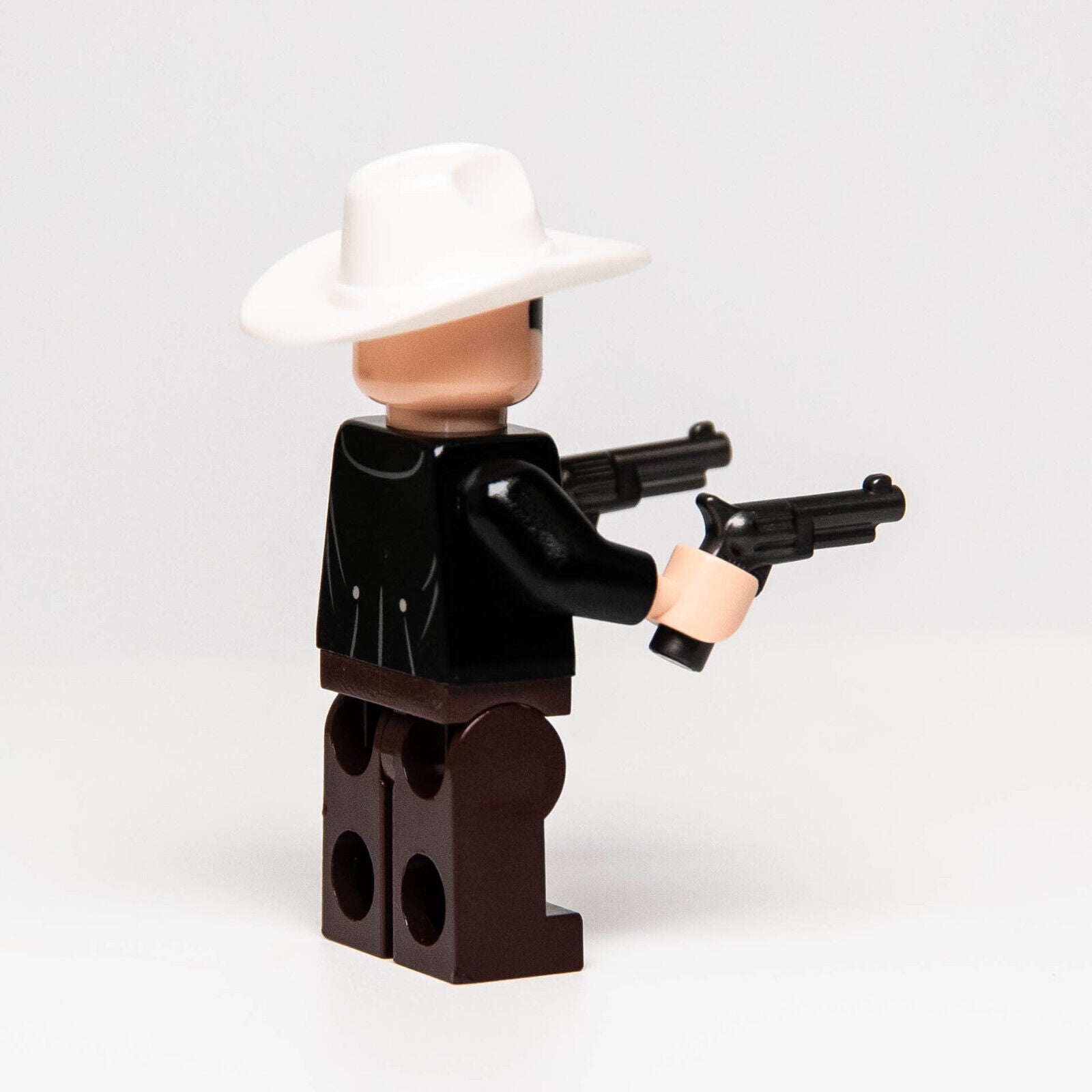 Lego Cowboy Sheriff Minifigure - The Lone Ranger w/ Pistol Revolvers