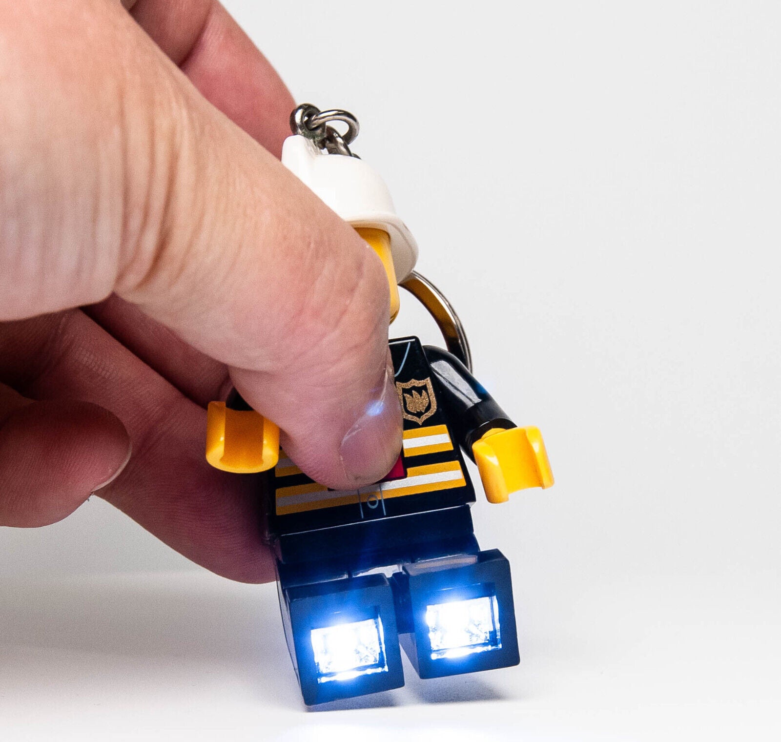 NEW Lego Minifigure Firefighter LED Key Chain, Flashlight Mini Torch 3