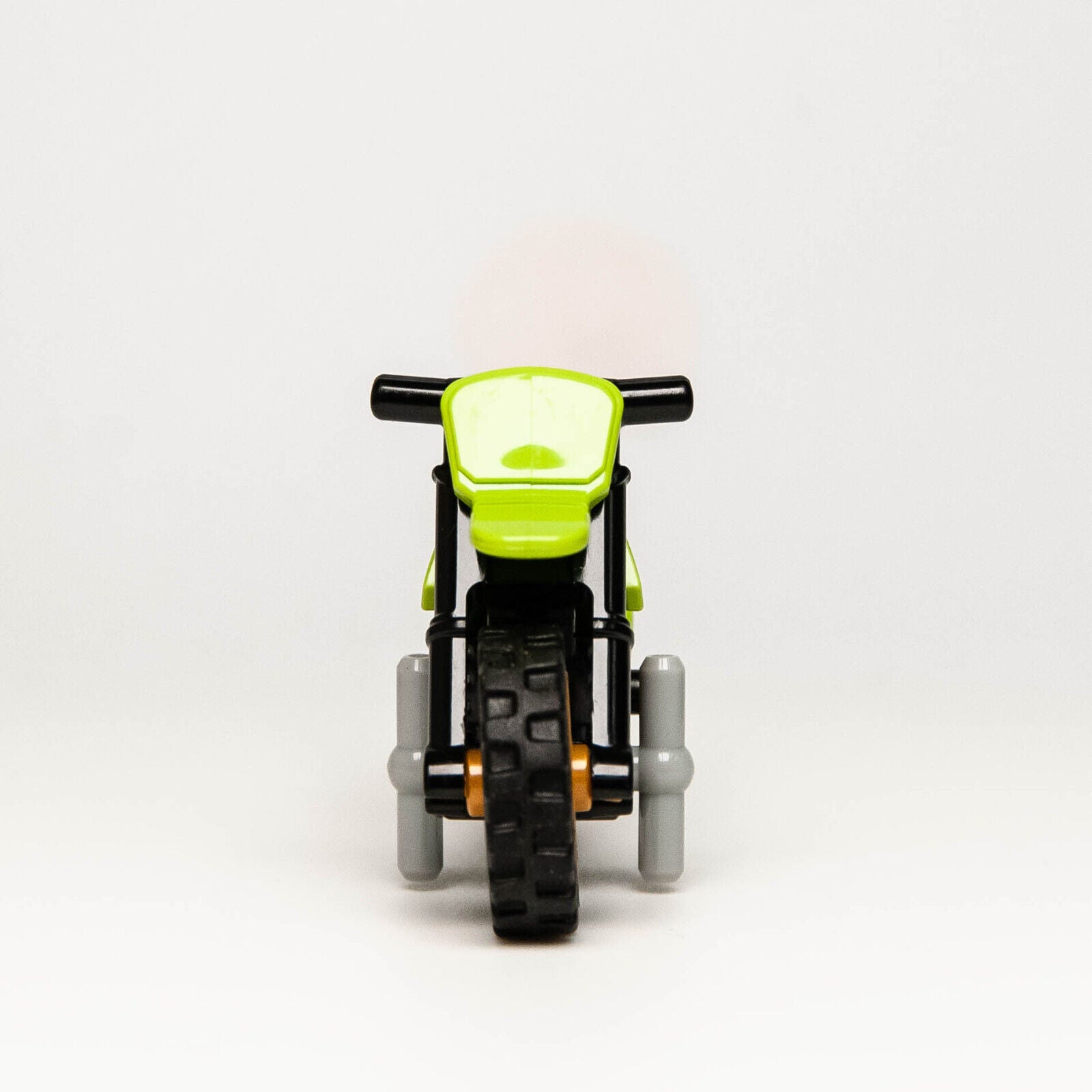 LEGO Lime Green Dirt Bike - Motorcycle Black Chassis Gold Rims Race Mo