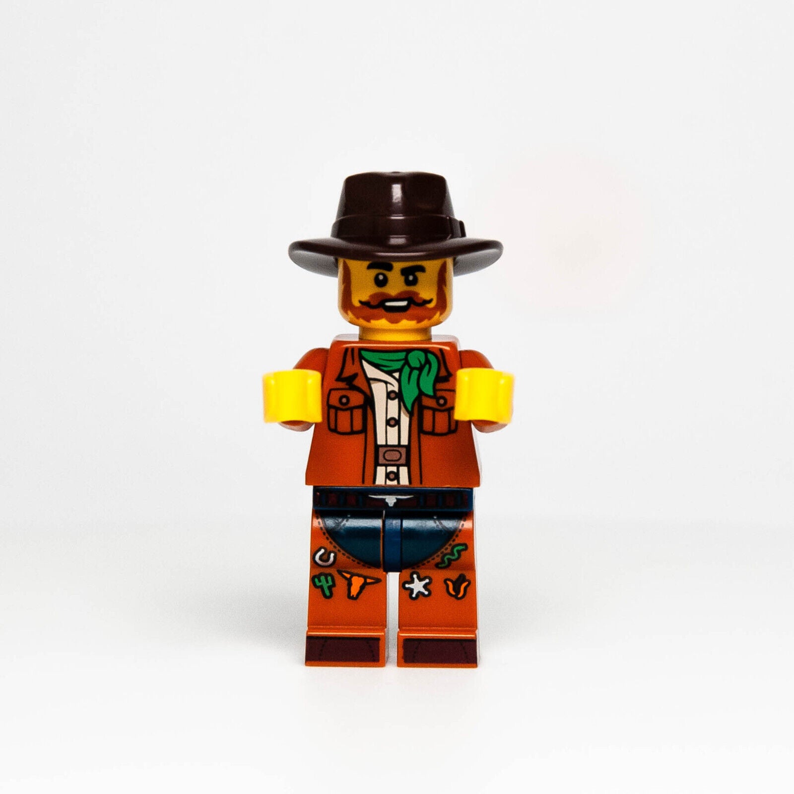 New LEGO 2024 BAM Minifigure - Western Cowboy in Chaps, Whip
