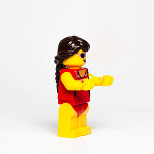 LEGO Female Minifigure - Beach Tourist, Red Bathing Swim Suit (twn336)