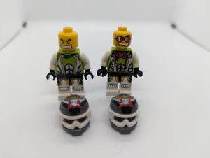 LEGO World Racers 8864 Lot - Rex-treme (wr001) & Max-treme (wr011) Fla