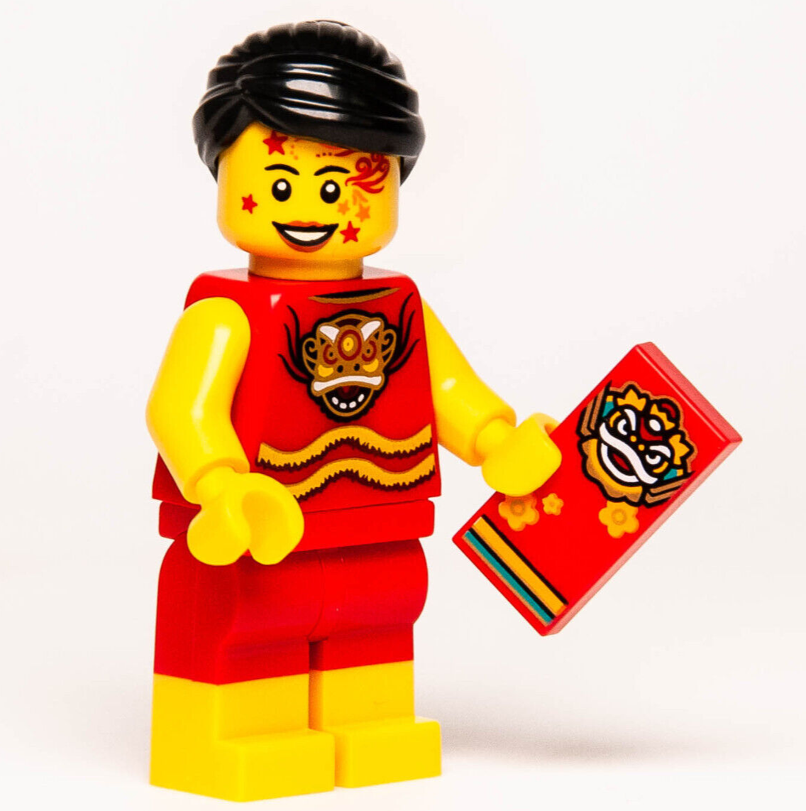 New LEGO BAM 2024 Minifigure - Chinese Lunar New Year Lion Dancer, Nia