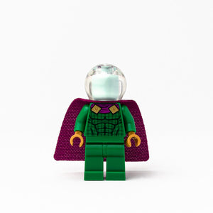 New LEGO Mysterio, Light Aqua Head Minifigure Marvel Spider Man - 7614