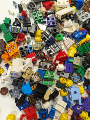 Huge Damaged Authentic LEGO Minifigure Parts & Pieces Lot