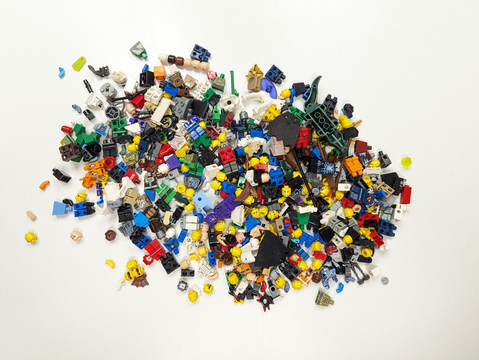 Huge Damaged Authentic LEGO Minifigure Parts & Pieces Lot