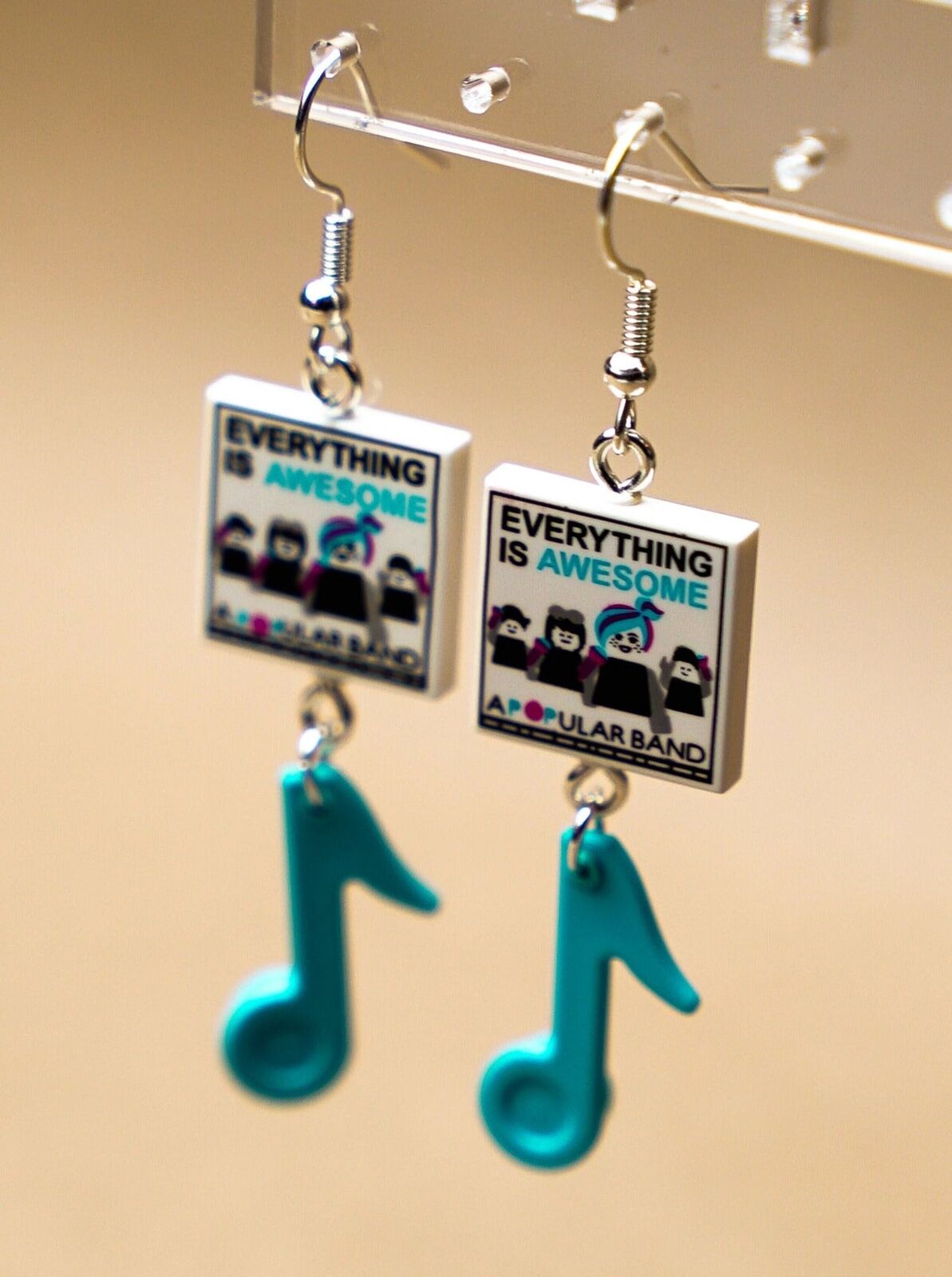 StudBee - Dancing Skeleton Bones Earrings - Made Using Lego Parts