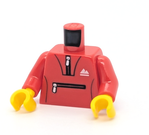 New Lego Minifigure Torso Tracksuit (RED) Mountain Logo (973pb3547c01)