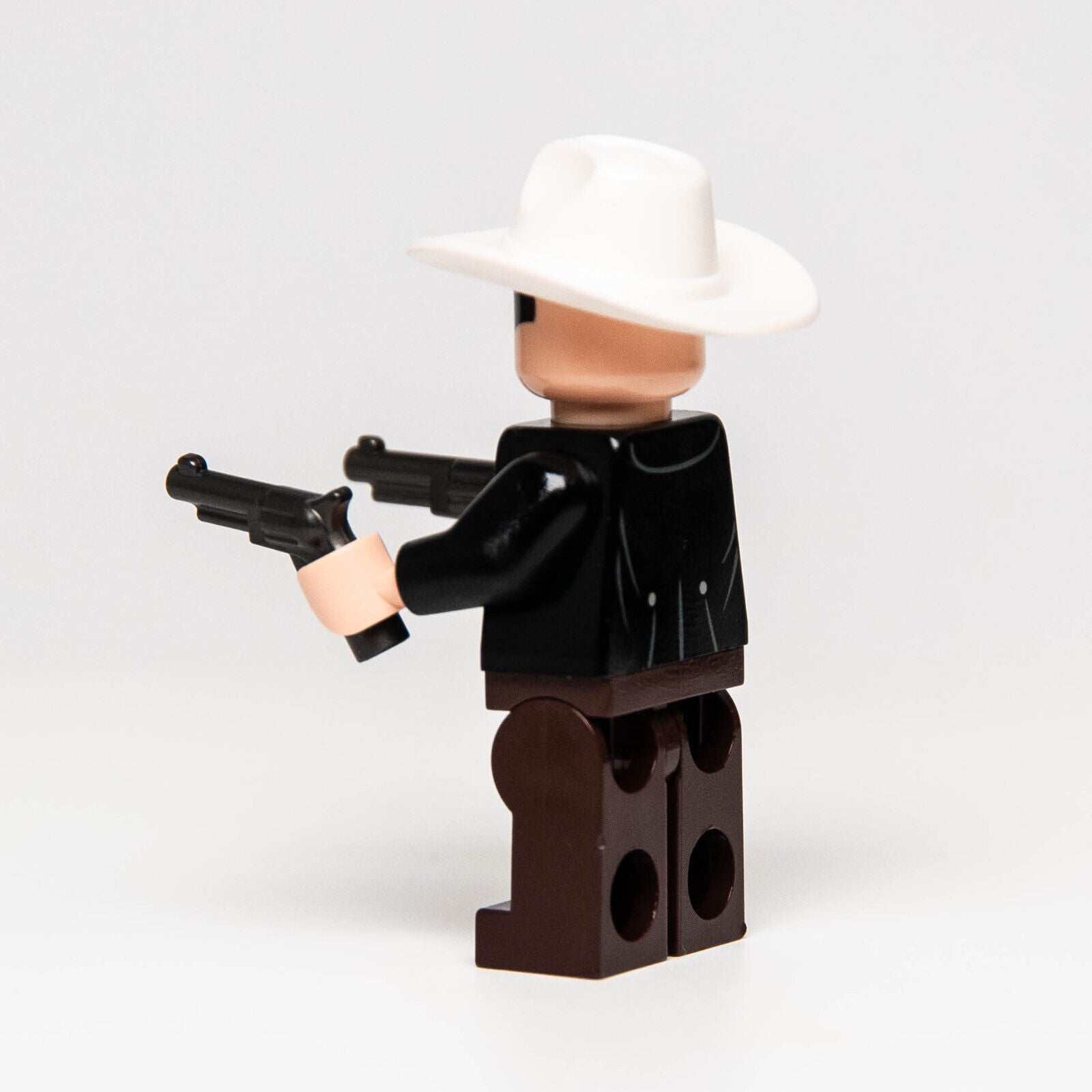 Lego Cowboy Sheriff Minifigure - The Lone Ranger w/ Pistol Revolvers