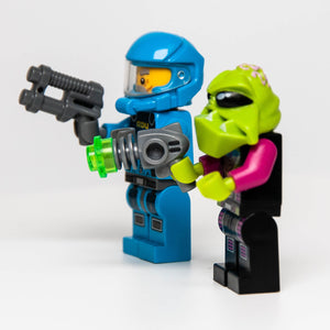 (Lot of 2) LEGO Space Alien Defense Soldier and Trooper w/ Guns ADU (a