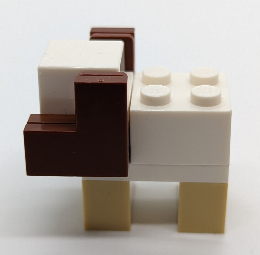 NEW LEGO Minecraft Minifigure - White Sheep w/ Horns (minesheep10) Bri