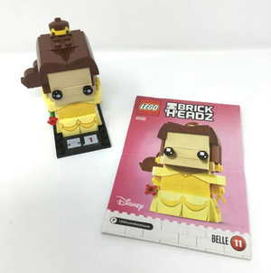 Lego 41595 Disney Princess BrickHeadz Belle Complete Set w/ Manual