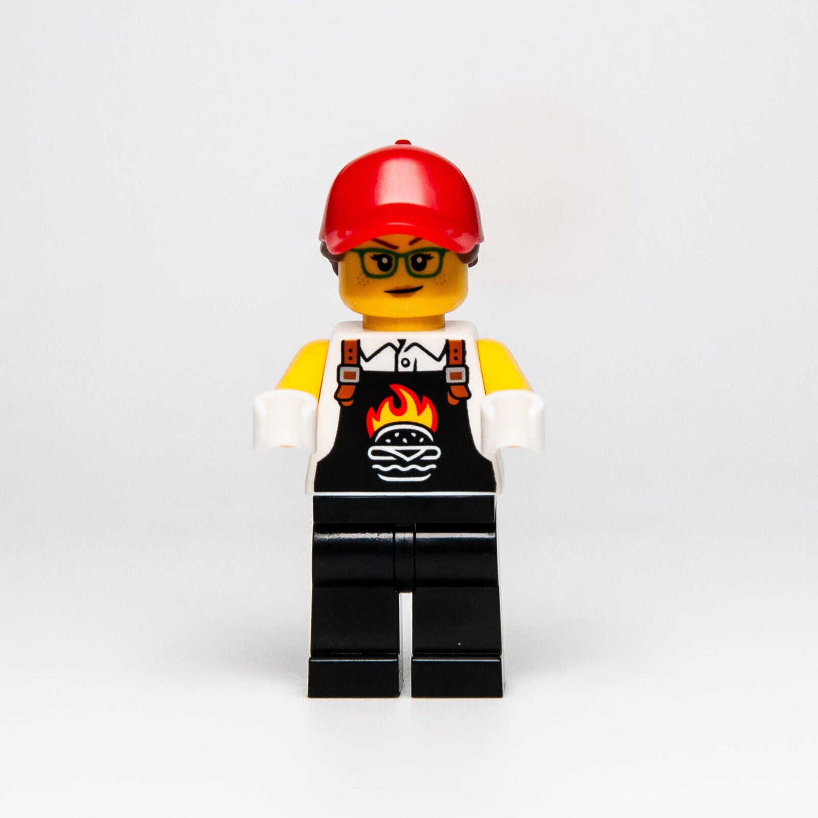 NEW LEGO City Minifigure - Burger Food Truck Vendor (twn495) 60404