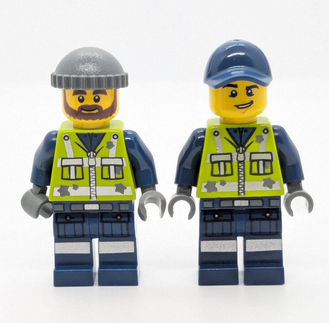 LEGO Movie Minifigure Lot: Garbage Man Dan & Grant 70805 Trash Chomper
