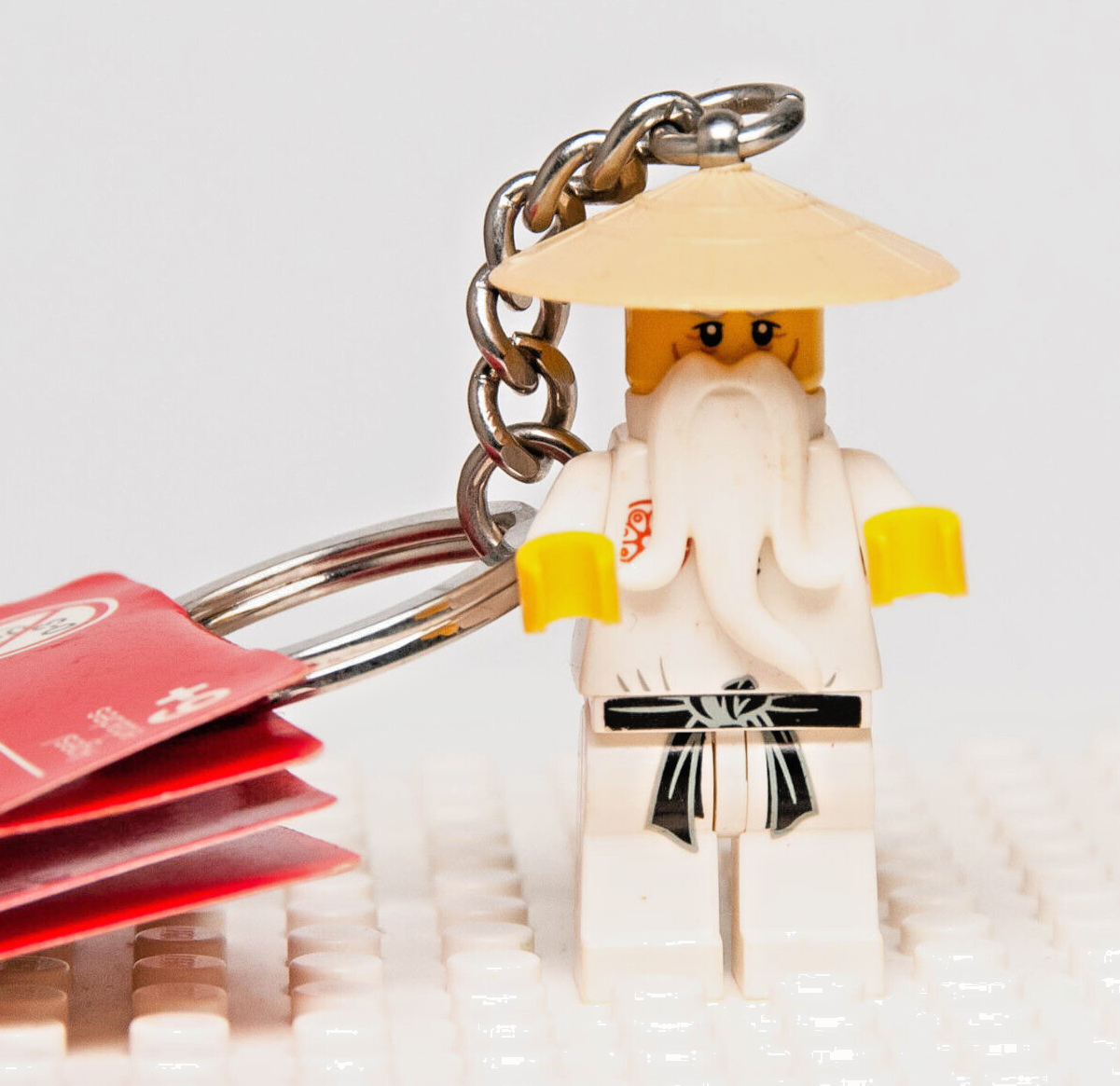 NEW Lego Ninjago Sensei Wu Minifigure Keychain 853101 (njo002)