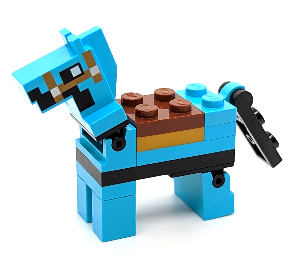 New LEGO Minecraft Minifigure - Azure Horse (minehorse05) 21171