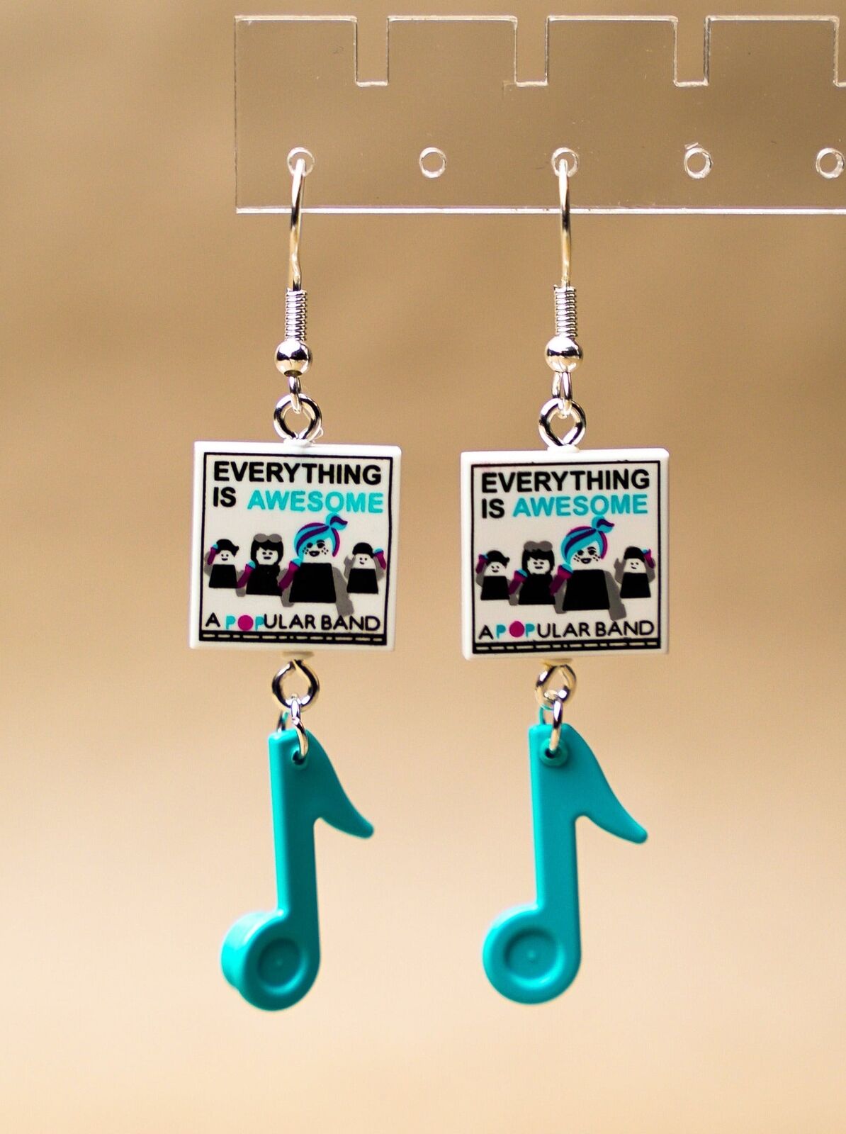 StudBee - Dancing Skeleton Bones Earrings - Made Using Lego Parts
