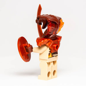 Lego Ninjago Minifigure - Pyro Destroyer (njo529) 70674 w/ Shield, Swo