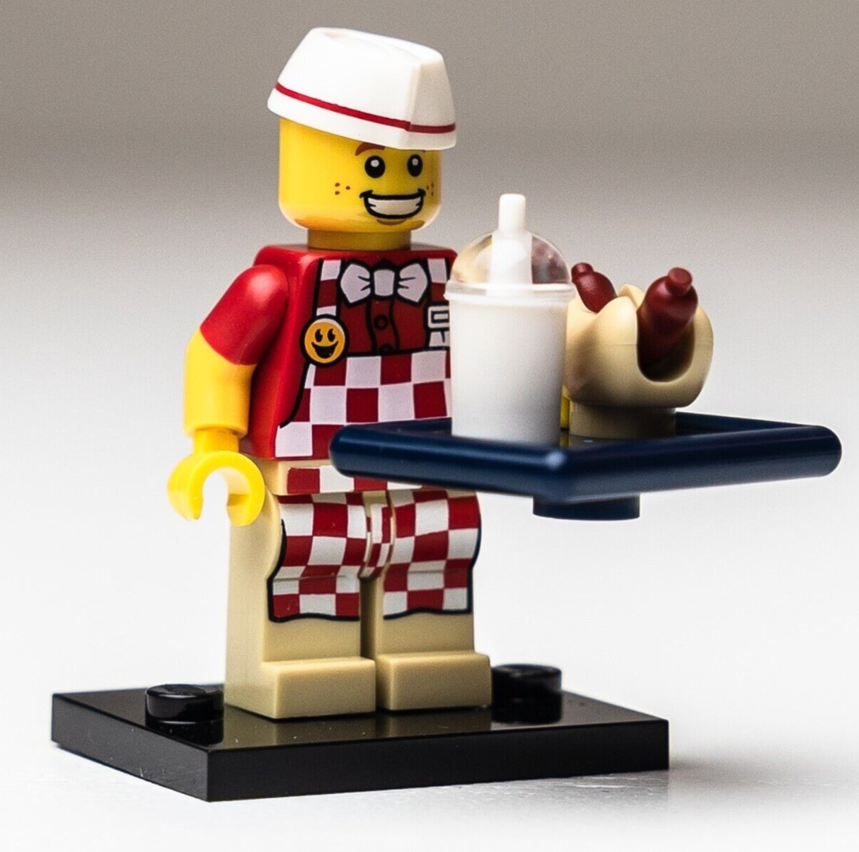 New LEGO Hot Dog Vendor Minifigure Set - CMF Series 17 - (col17-6 col2