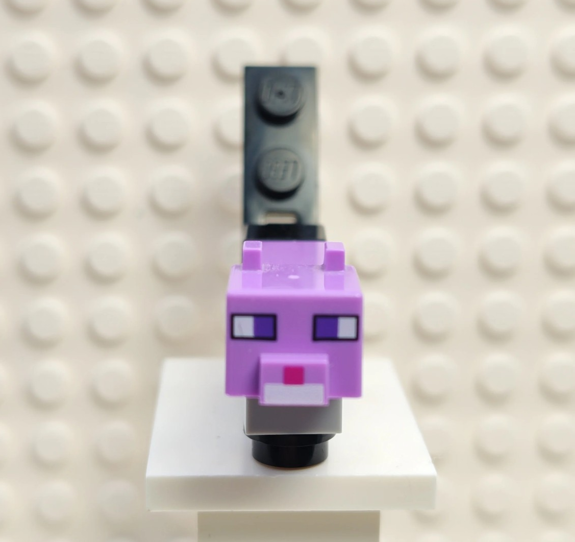 New Lego Minecraft Brick Built Minifigure - Purple Dyed Cat (minecat03