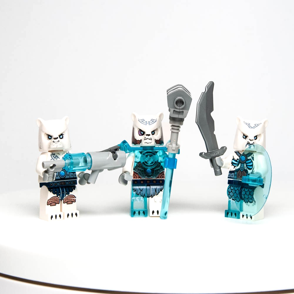 Lego Chima Minifigure Lot - Ice Bear Tribe Pack 70230 - Warrior Ice lo