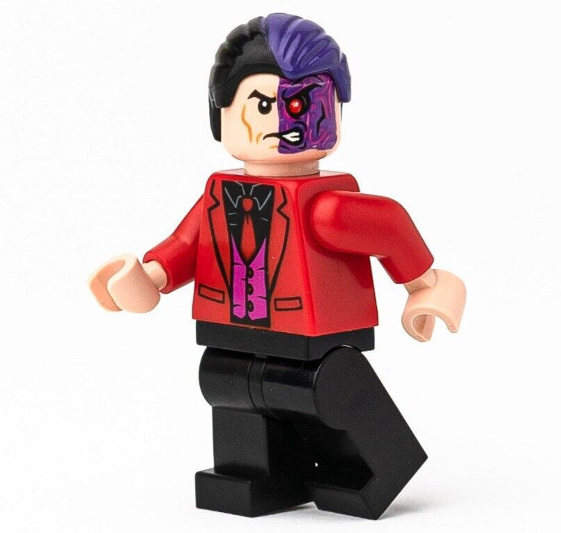 New LEGO Two-Face - Black Shirt, Red Tie and Jacket Minifigure - 76122