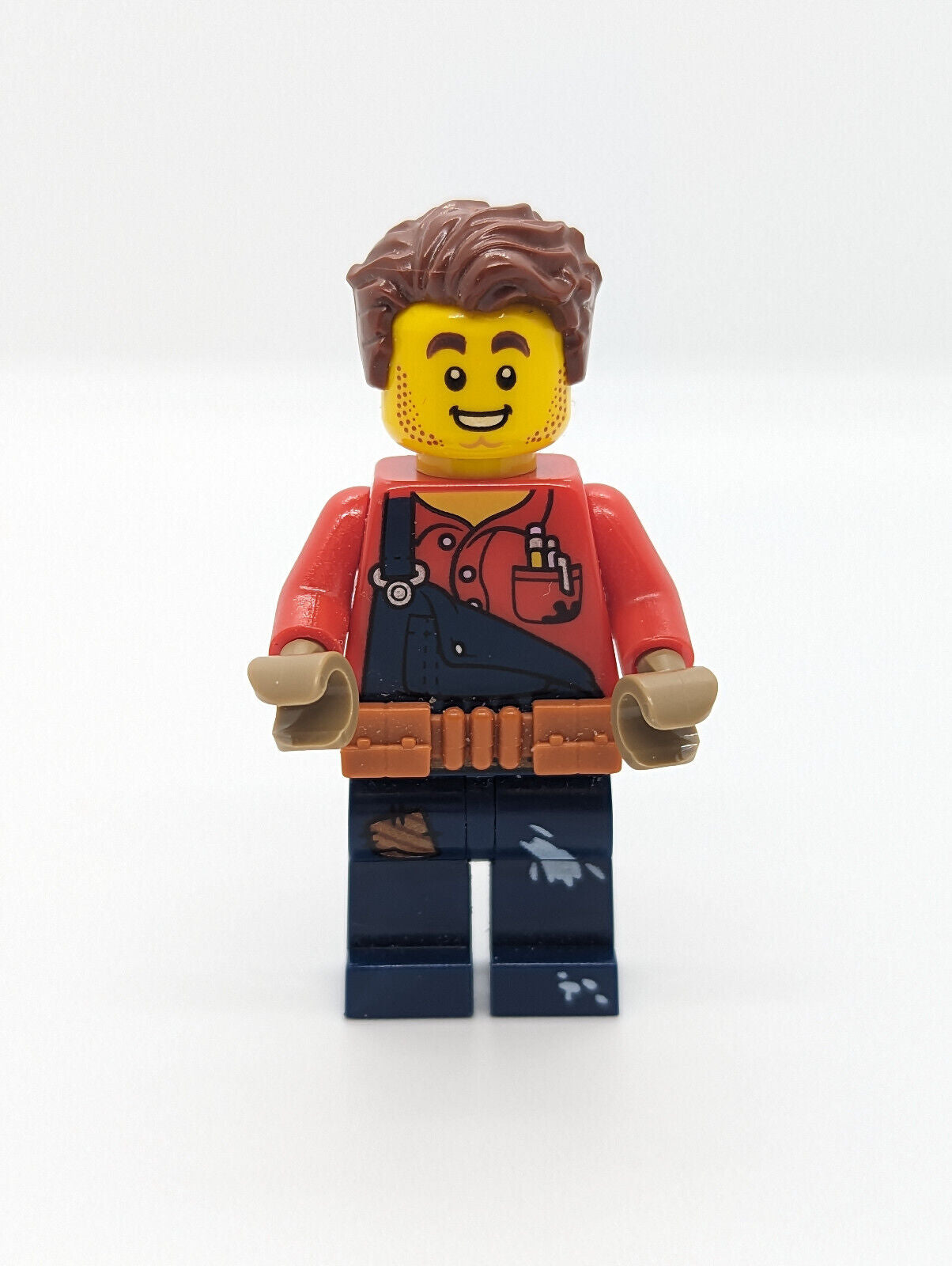 Lego City Handyman Harl Hubbs Minifigure And Tamping Rammer Construction
