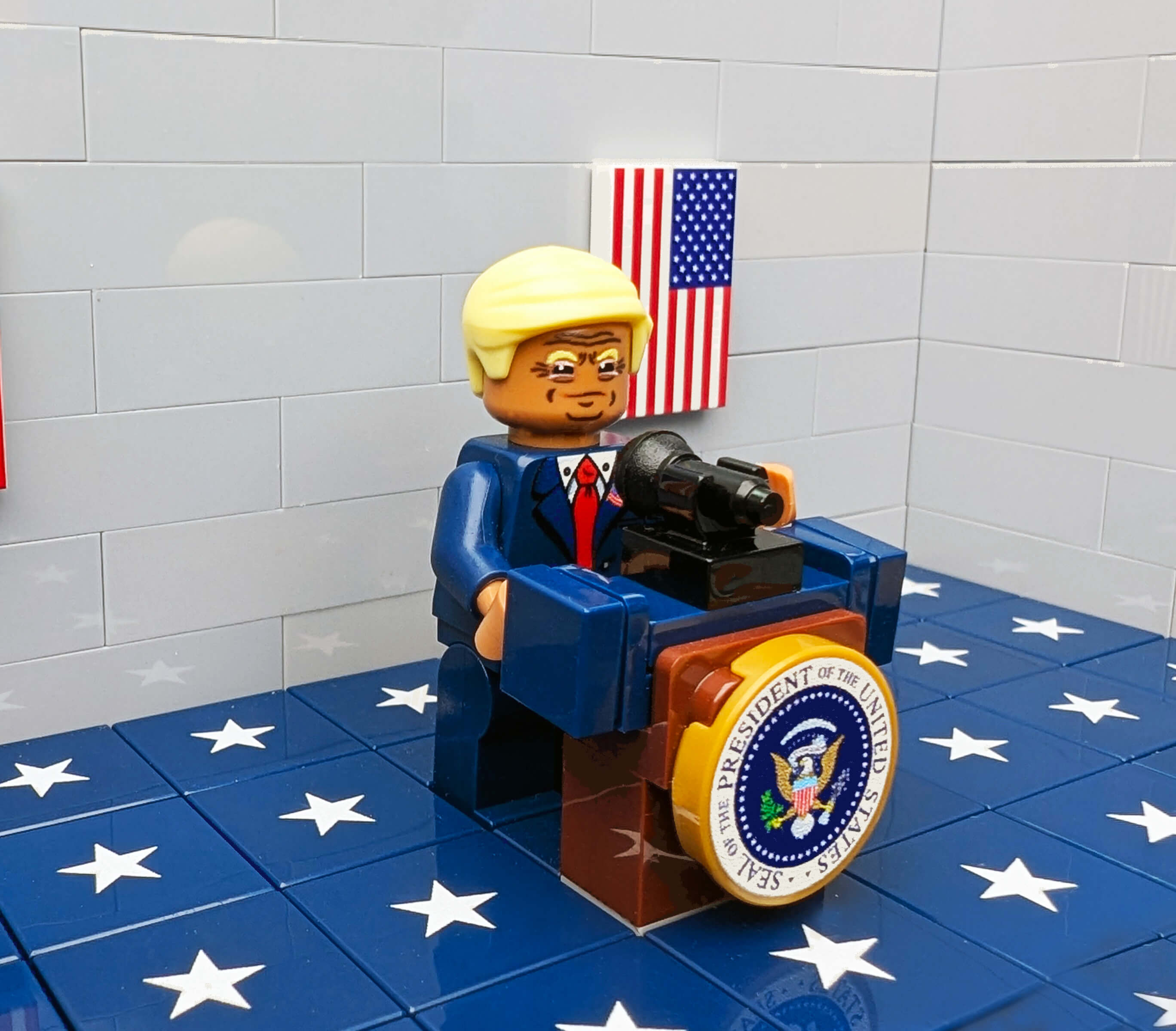 President Donald Trump - Custom Printed Minifig - Made Using LEGO® Par