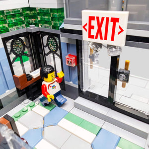 Fire Alarm Pull - Custom Printed 1x1 Tile - Made using LEGO® parts