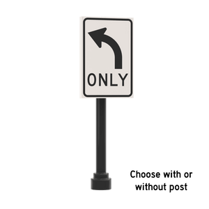 Left Only Street Sign - Custom Printed 2x3 Tile - Made Using LEGO® Par