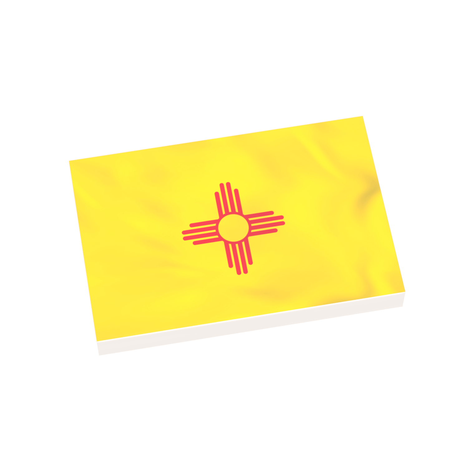 New Mexico State Flag - Minifig Scale - Custom Printed - 2x3 Tile Made