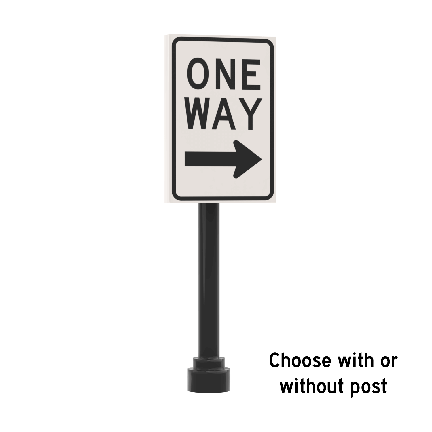 One Way Sign - Right - Custom Printed 2x3 Tile - Made Using LEGO® Part