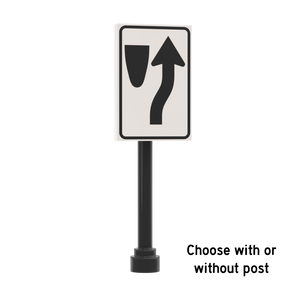 Right of Median Street Sign - Custom Printed 2x3 Tile - Made Using LEG