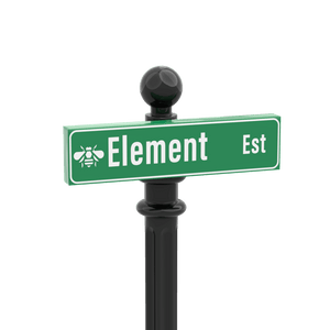 "Element Est" Street Sign - Custom Printed - 1x4 Tile Made with LEGO®