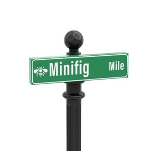 Minifig Mile Street Sign - Custom Printed 1x4 Tile - Made with LEGO® P