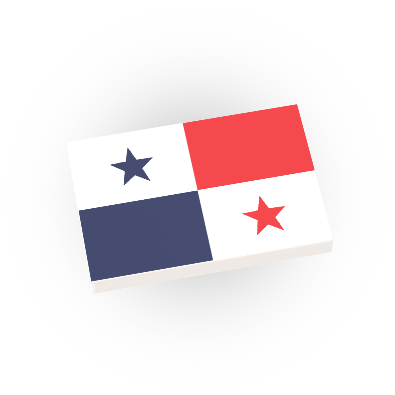 Panama Country Flag - Custom Printed - Made Using a LEGO Tile