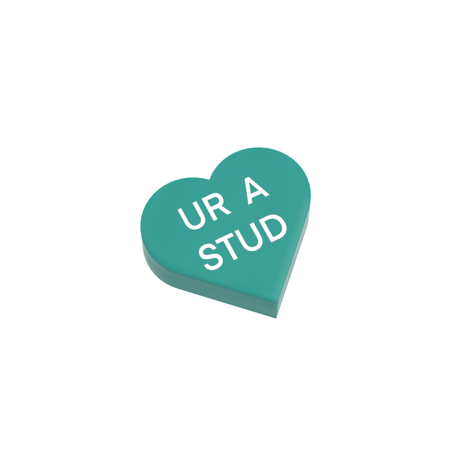 "UR A STUD" Conversation Candy Heart - Custom Printed 1x1 tile - Made