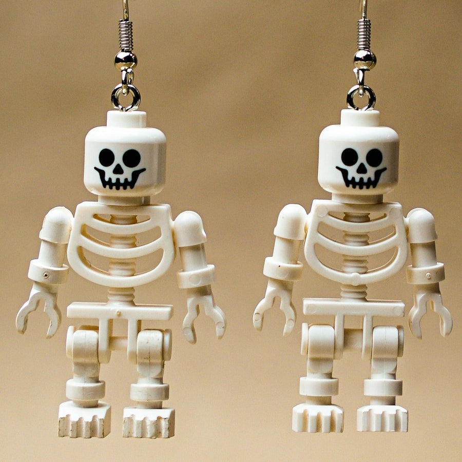 StudBee - Dancing Skeleton Bones LEGO Minifigure Earrings