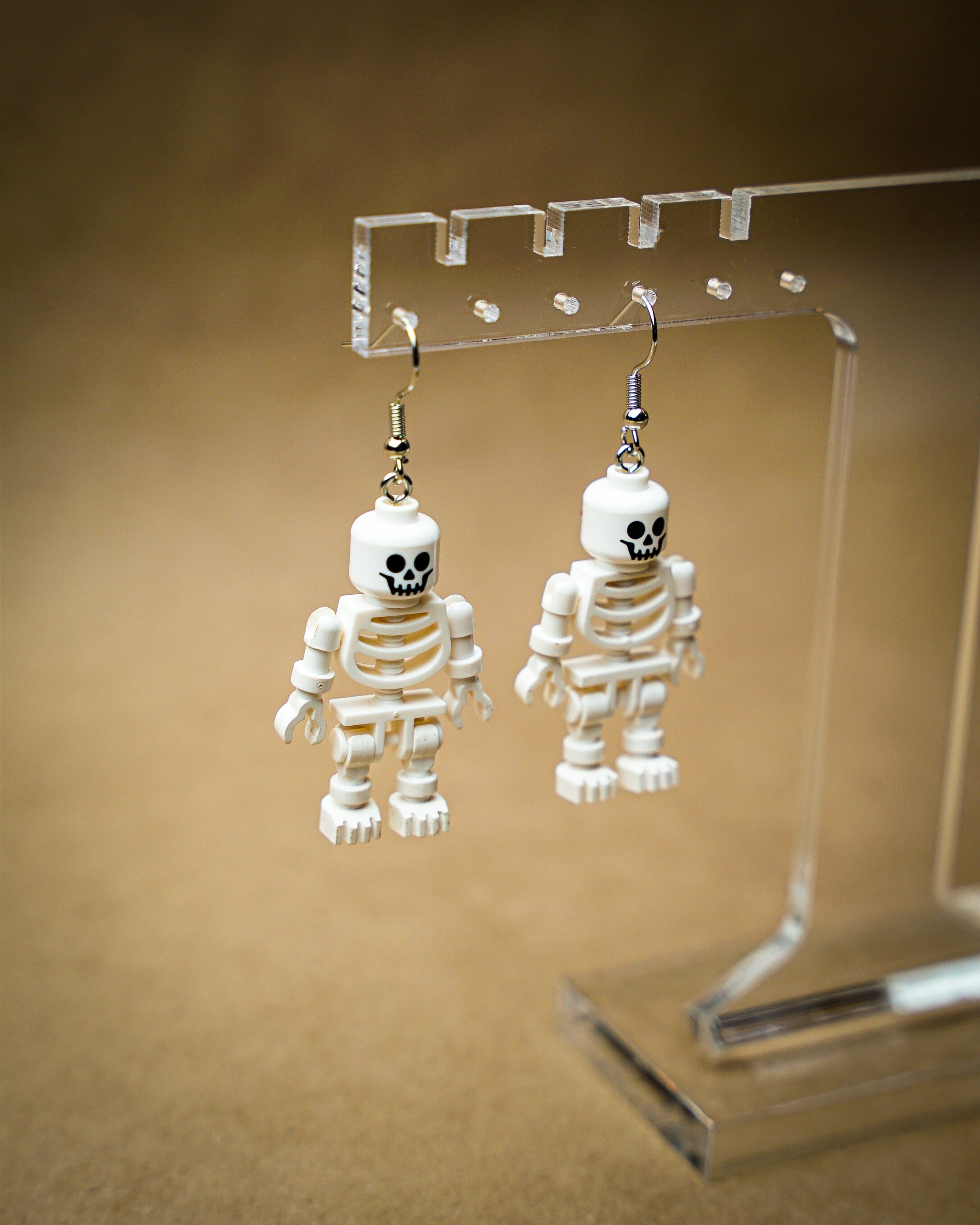 StudBee - Dancing Skeleton Bones LEGO Minifigure Earrings